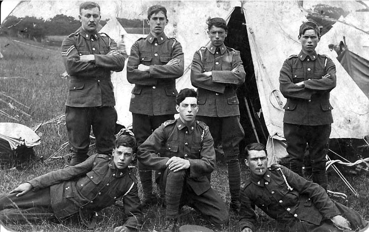 Sudbury Photo Archive | Suffolk Regiment soldiers in camp